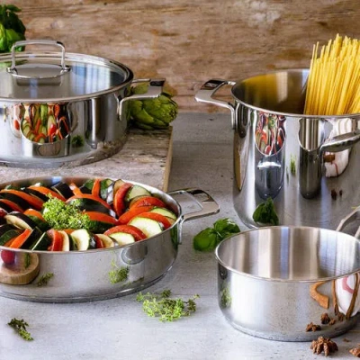 Bra Cookware Signature Stainless Steel Stock Pot W/glass Lid, 8-inch, 2 ...