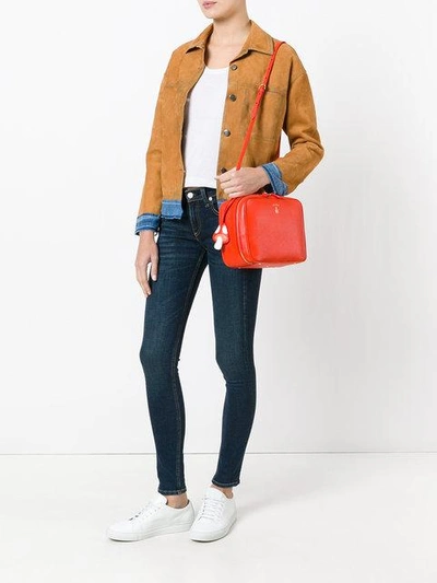 Mark Cross Laura Textured-leather Shoulder Bag | ModeSens