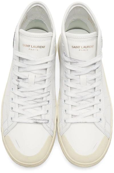 Saint Laurent White Diamond Sl/37m Surf Court Classic Mid-top Sneakers ...