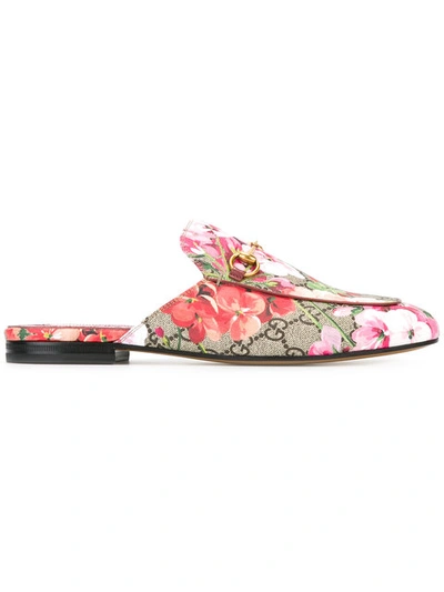 Gucci Leather Gg Princetown Slippers In Multicoloured | ModeSens