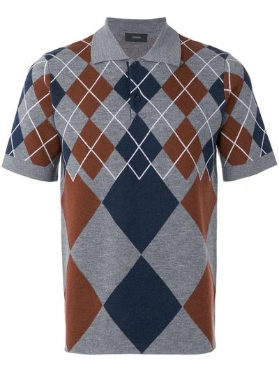 Joseph Argyle Knit Polo Shirt | ModeSens