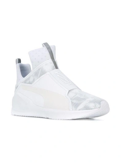 Puma Fierce Strap Flocking Sneakers In White | ModeSens