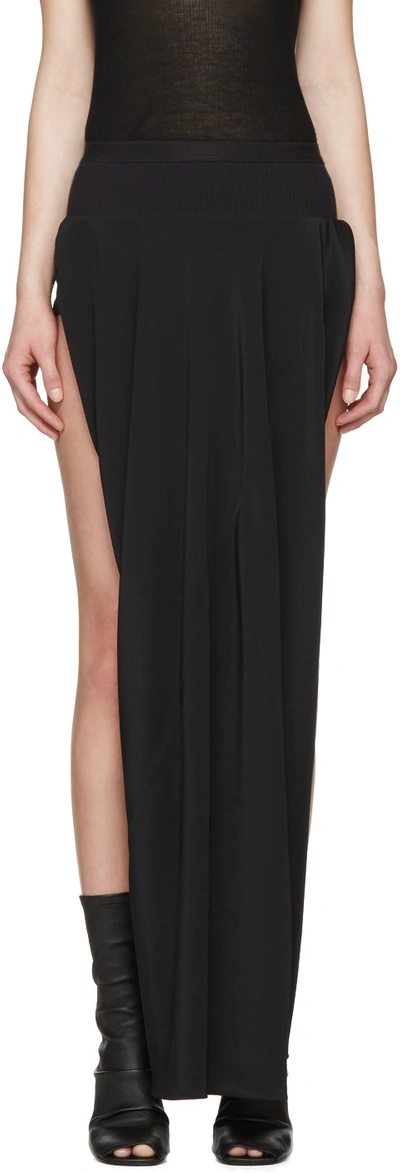 Rick Owens Black Double Boner Skirt Modesens