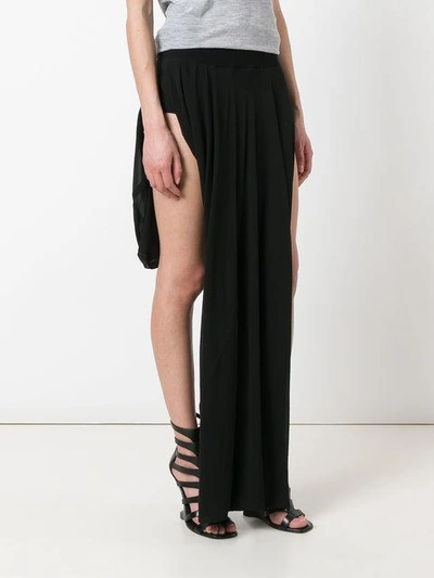 Rick Owens Black Double Boner Skirt Modesens