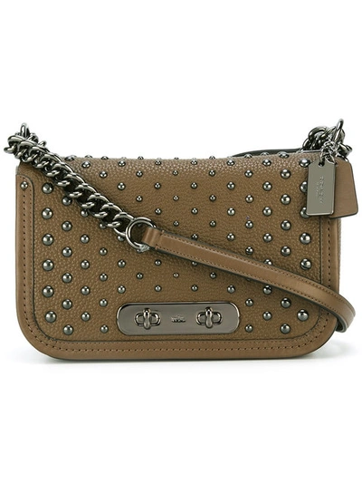 Coach - Studded Shoulder Bag | ModeSens