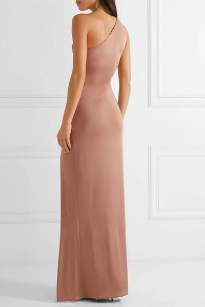 Cushnie Et Ochs Woman Denise One Shoulder Stretch Satin Gown Antique