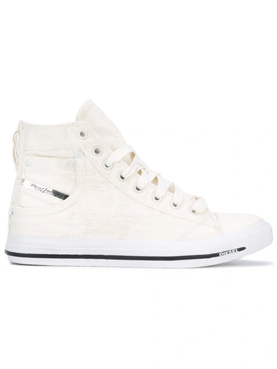 Diesel Pocket Detail Hi-tops - White | ModeSens