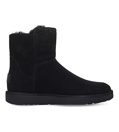 Ugg Abree Mini Suede Ankle Boots In Black | ModeSens