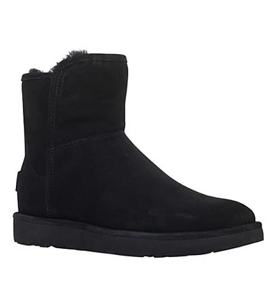 Ugg Abree Mini Suede Ankle Boots In Black | ModeSens