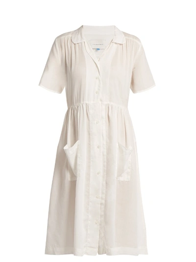 Solid & Striped The Pool Dress Gathered-detail Shirtdress In Cream ...