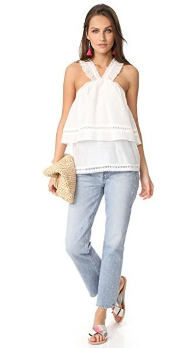 Ella Moss Brigitte Double Layer Top In Paper | ModeSens