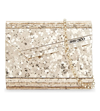 Jimmy Choo Candy Gold Metallic Mini Pailettes Acrylic Clutch Bag | ModeSens