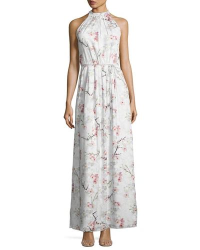 Ted Baker Elynor Cherry Blossom Maxi Dress, Light Gray | ModeSens