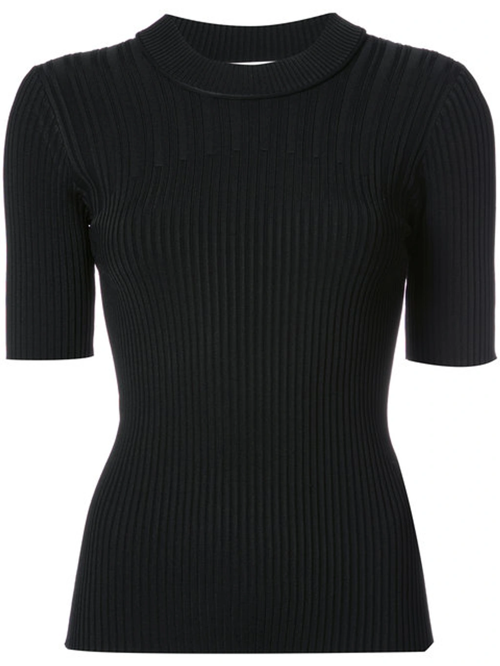 Carven Ribbed Short Sleeve Knitted Top | ModeSens