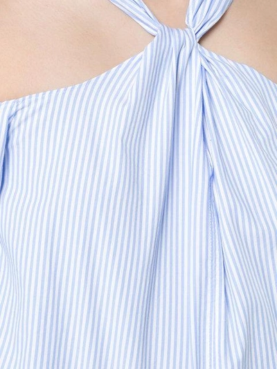 Rag & Bone Collingwood Cold-shoulder Striped Cotton-poplin Top In Blu ... Rag & Bone Collingwood Cold-shoulder Striped Cotton-poplin Top In Blu ...
