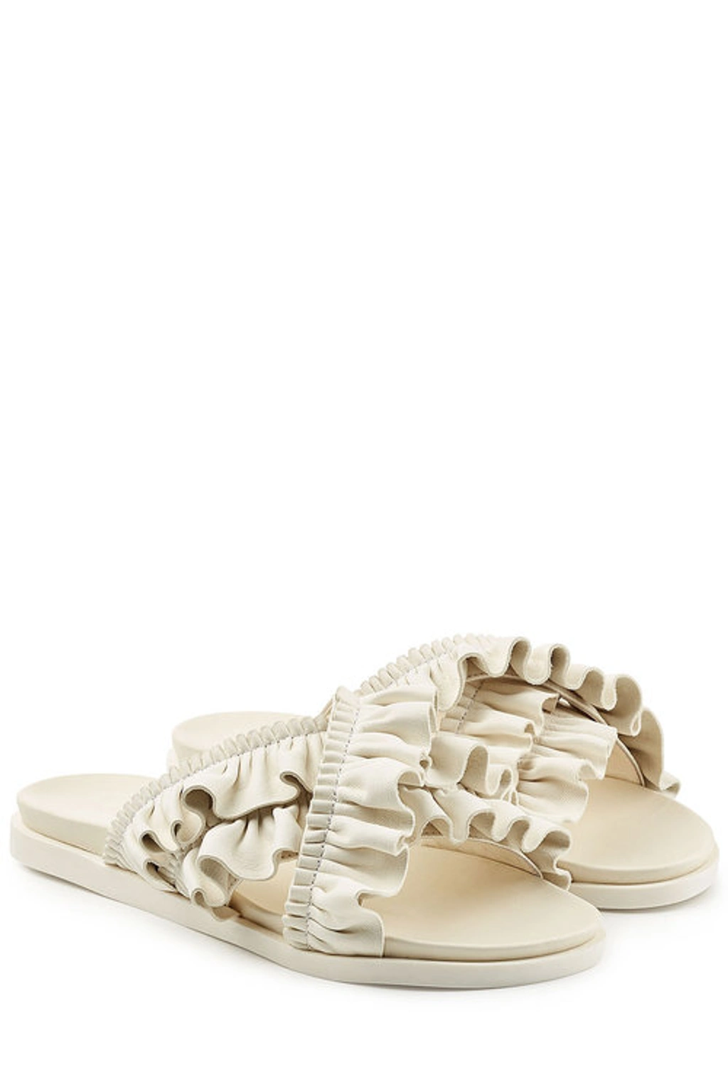 Simone Rocha Ruffled Leather Sandals | ModeSens