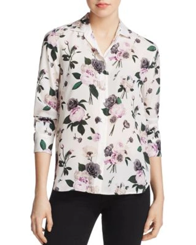 Equipment Leema Floral-print Silk Crepe De Chine Shirt In Bright White ... Equipment Leema Floral-print Silk Crepe De Chine Shirt In Bright White ...