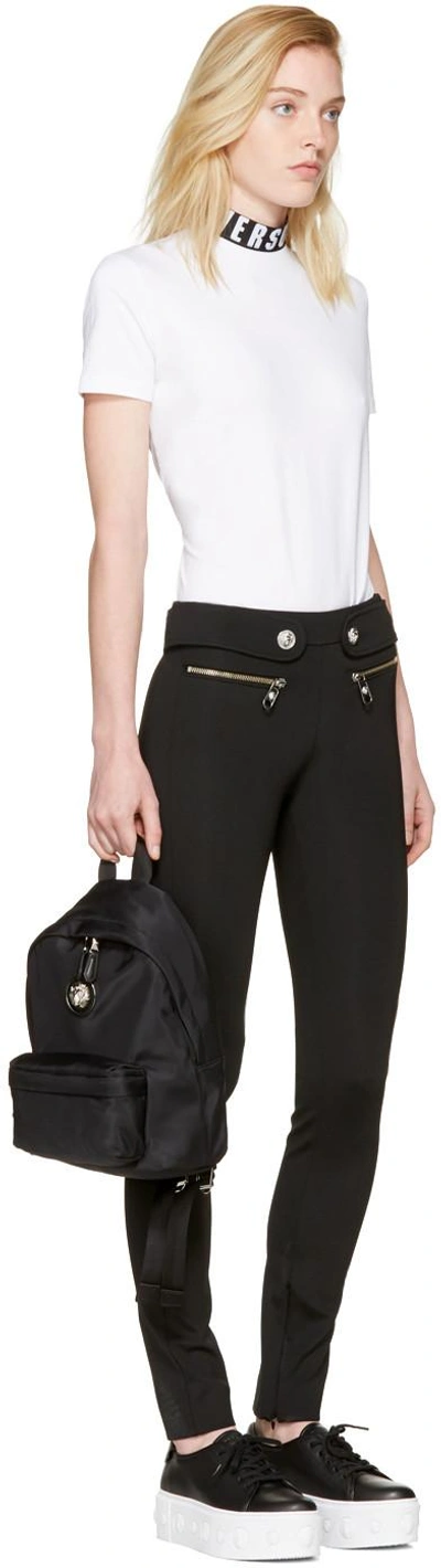 Versus Logo Cotton Jersey T-shirt In Bianco | ModeSens