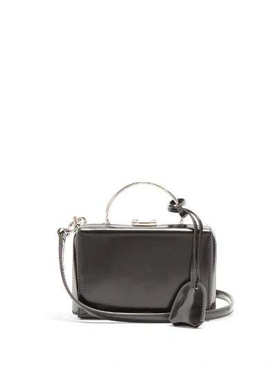 Mark Cross Mini Grace Box Patent Leather Clutch In Black | ModeSens