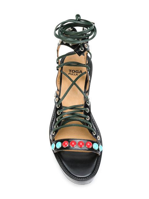 Toga Platform Studded Sandals | ModeSens