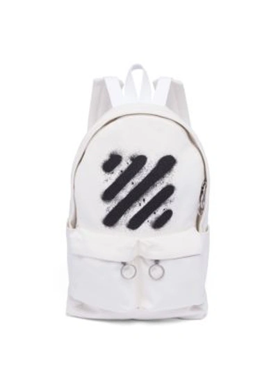 Off-white White Diagonal Spray Backpack | ModeSens