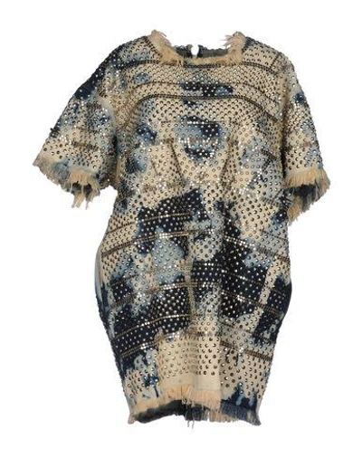 Ashish Short Dresses In Beige | ModeSens