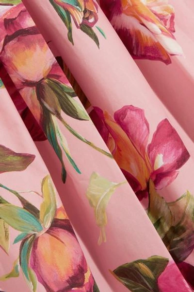 Dolce & Gabbana Printed Cotton-poplin Skirt In Pink | ModeSens