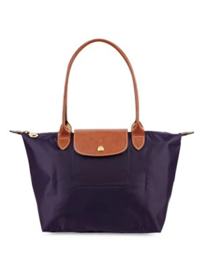 Longchamp Zippered Tote In Dark Purple | ModeSens
