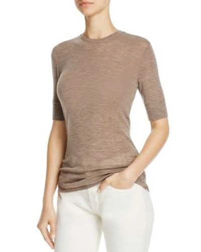 Vince Short Sleeve Crew Neck Top In Camel | ModeSens