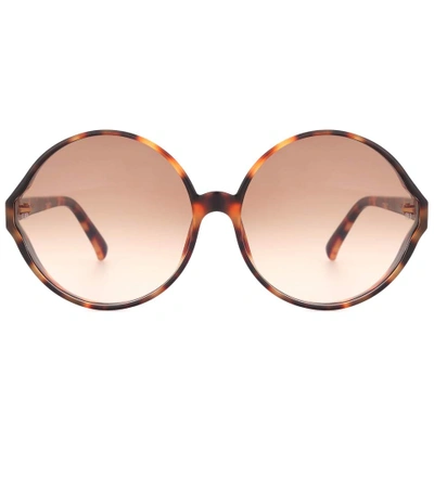 Linda Farrow Oversized Round Sunglasses In Brown | ModeSens