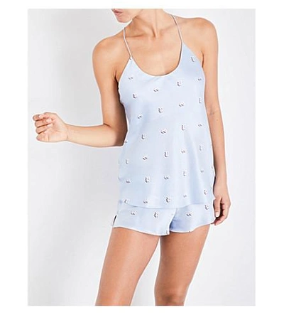 Olivia Von Halle Bella Courtney Silk-satin Pyjama Set | ModeSens