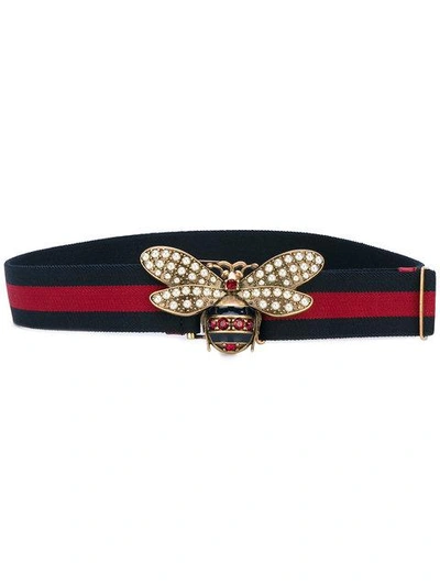 Gucci Gg Web Scarab Beetle Belt | ModeSens