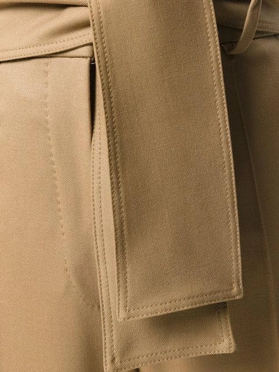 Sara Battaglia Wool Blend Twill Tapered Trousers In Camel Modesens