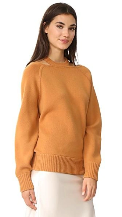 Jason Wu Cashmere Sweater With Cutouts In Caramel | ModeSens