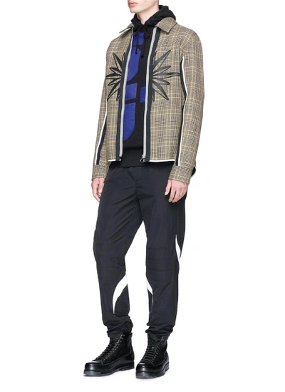 Tim Coppens Check Plaid Virgin Wool Coach Jacket | ModeSens