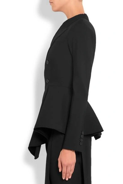 Givenchy Double-breasted Grain De Poudre Wool Peplum Blazer | ModeSens