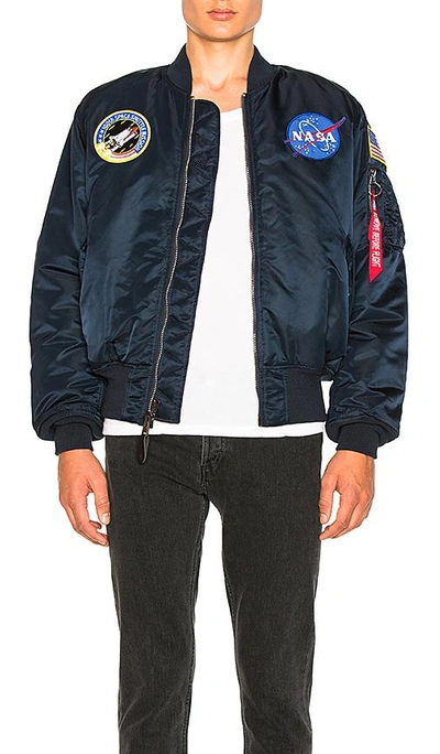 Alpha Industries Nasa Ma 1 Bomber In Replica Blue | ModeSens