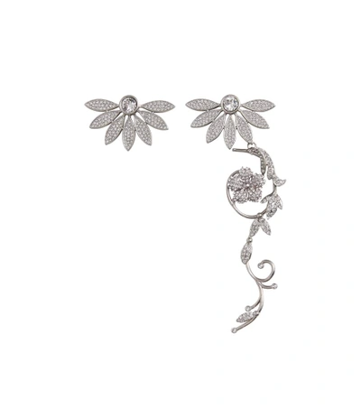 Burberry Crystal Half-daisy Drop Earring And Stud Set | ModeSens