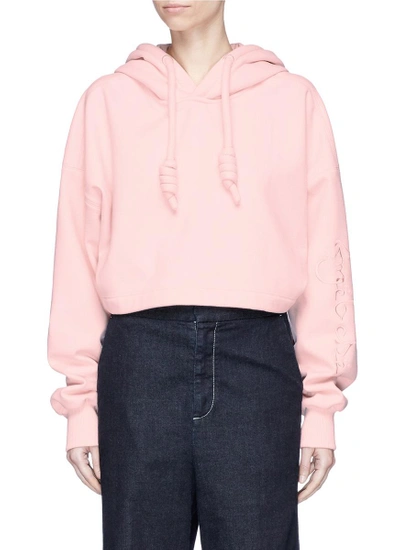 Angel Chen Logo Embroidered Cropped Hoodie | ModeSens