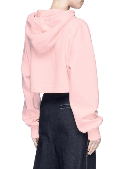 Angel Chen Logo Embroidered Cropped Hoodie | ModeSens