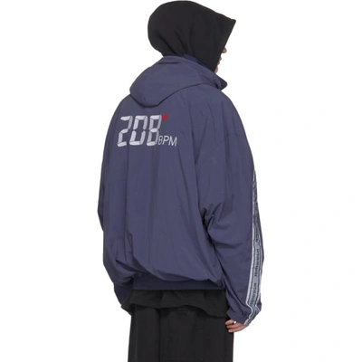 Vetements Blue & Grey Reebok Edition Gabber Tracksuit Jacket | ModeSens