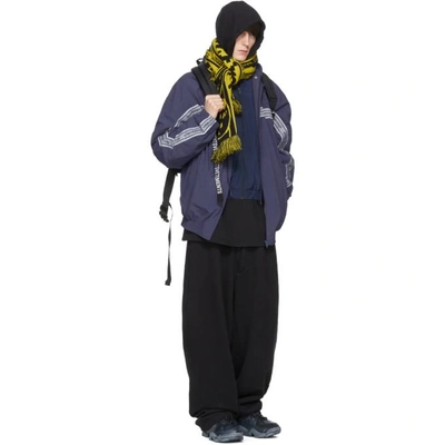 Vetements Blue & Grey Reebok Edition Gabber Tracksuit Jacket | ModeSens