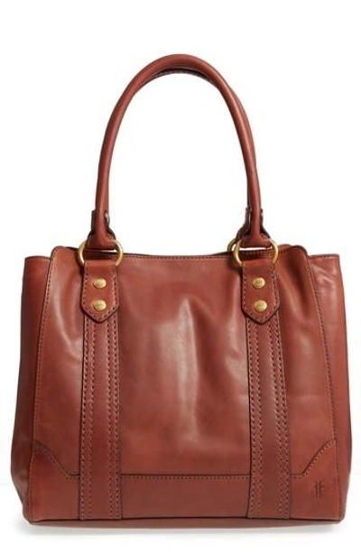Frye Melissa Leather Tote - Brown In Redwood | ModeSens