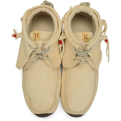Visvim Off-white Fbt Moccasins | ModeSens