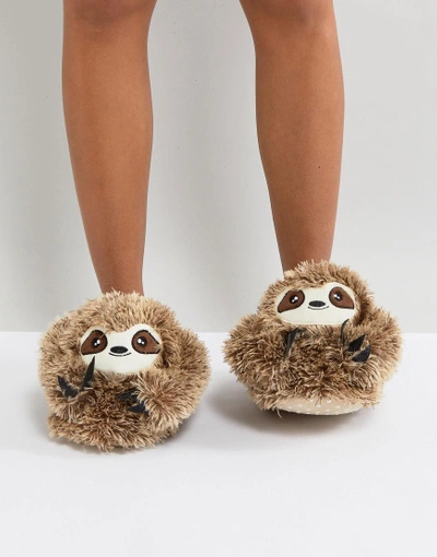 New Look Sloth Slipper - Brown | ModeSens