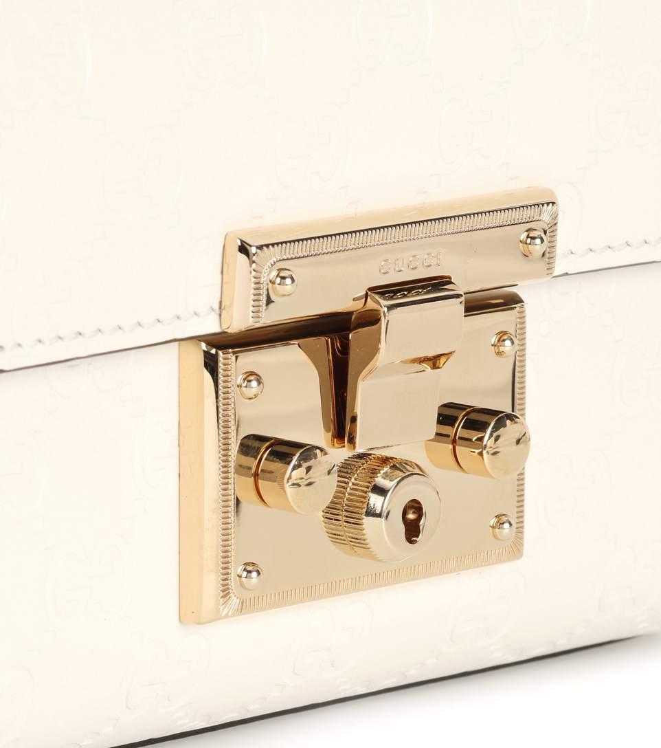 Gucci Padlock Small Leather Shoulder Bag In White | ModeSens