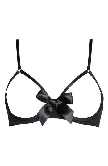Maison Close Le Petit Secret Open Cup Bra In Black | ModeSens