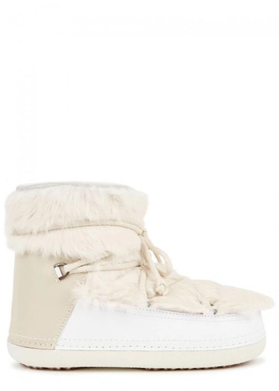 Inuikii 20mm Lapin Fur & Leather Boots, Beige/white In Saedshell | ModeSens