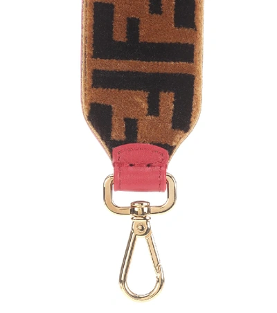 Fendi Strap You Mini Tapestry Ff Strap For Handbag In Brown | ModeSens