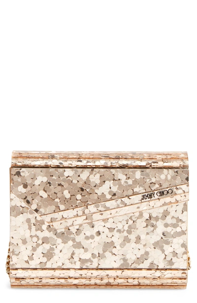 Jimmy Choo Candy Gold Metallic Mini Pailettes Acrylic Clutch Bag | ModeSens